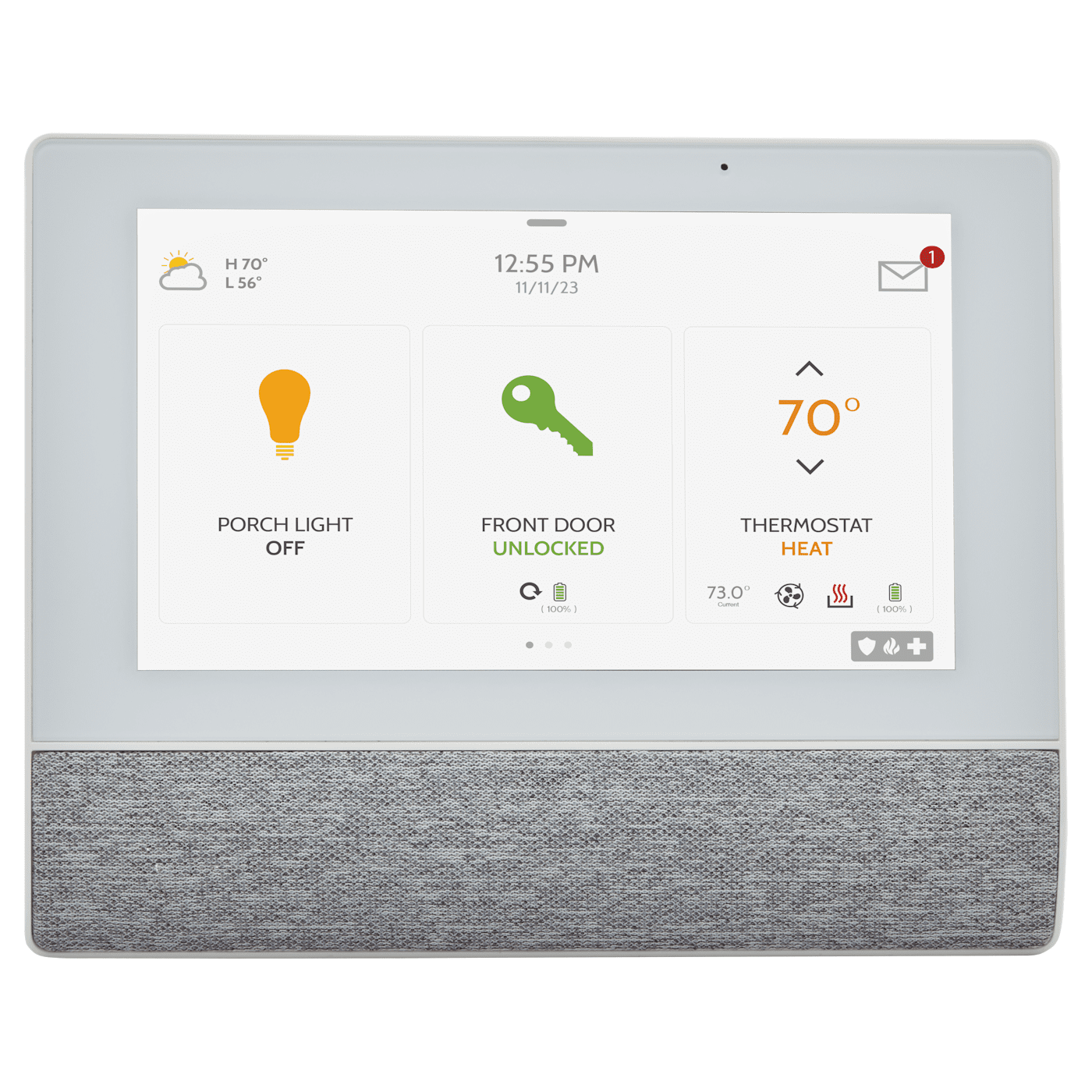 IQ Remote Wireless PowerG Secondary Touchscreen Alarm Keypad – Worth ...